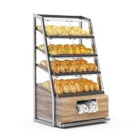 China Customize Bakeshop Fitting Display Furniture Glass Showcase Retail Bread Stand Bakery Display Cabinet for sale