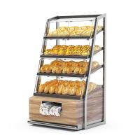 China Customize Bakeshop Fitting Display Furniture Glass Showcase Retail Bread Stand Bakery Display Cabinet for sale