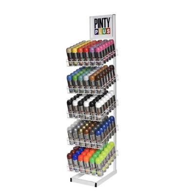 China 4 Tier Metal Spraycan Rack Aerosol Can Display Stand For Retail Store for sale