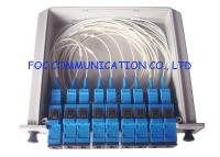 China SC/UPC 1x8 Fiber Optic Splitter Cassette Box, Low PDL PLC Splitter 1260-1650nm for sale