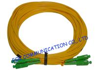 China PVC SM Fiber Optic Patch Cable SC APC Duplex Low Insertion Loss 0.15dB for sale