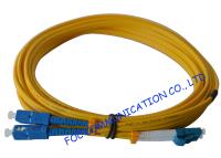China SC to LC Single Mode Fiber Optic Patch Cord 9/125 Duplex 3.0mm for WAN Systems for sale