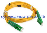 China LC / APC Fiber Optic Jumper Cables Duplex LSZH Jacket Corning For Fiber Testing for sale