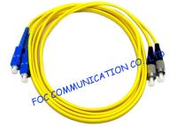 China LSZH Fiber Optic Patch Cord SC FC 5 Meters Single Mode UPC RoHS Compliant for sale