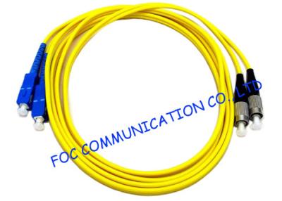 China LSZH Fiber Optic Patch Cord SC FC 5 Meters Single Mode UPC RoHS Compliant for sale