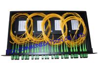China SC APC Connector Fiber PLC Splitter 1x8 Low PDL Low Insertion Loss for FTTX for sale