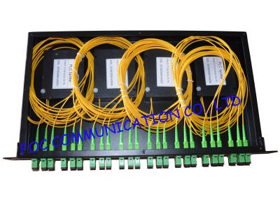 China SC APC Connector Fiber PLC Splitter 1x8 Low PDL Low Insertion Loss for FTTX for sale