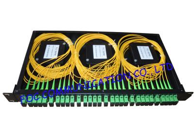 China Rack Mount Fiber PLC Splitter Patch Panel SC APC 6x1x4 Splitters 1260-1650nm for sale