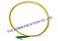 China Flame Resistant Fiber Optic Pigtail LC APC SM G.655 9/125 LSZH Jacket Telecom for sale
