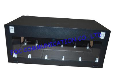 China 19 Inch 4U Rack Mount Fiber Optic Patch Panel Holding 12 LGX Splitter Cassettes for FTTH Networks for sale