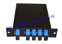 China 1x4 Fiber PLC Splitter LGX Rack Mount SC/UPC Low Insertion Loss 1260-1650nm for sale