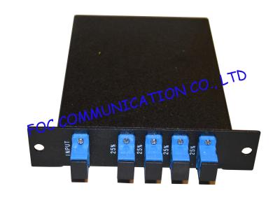 China 1x4 Fiber PLC Splitter LGX Rack Mount SC/UPC Low Insertion Loss 1260-1650nm for sale