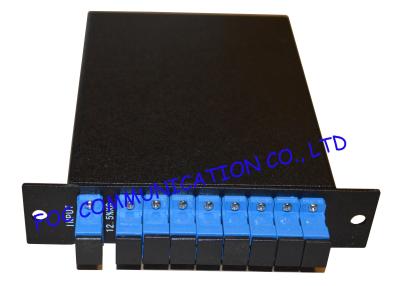 China 1x8 Fiber PLC Splitter LGX Rack Mount SC/UPC Low Insertion Loss 1260-1650nm for sale