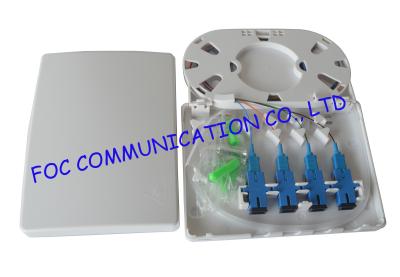 China 4 Port Fiber Optic Terminal Box Full Loaded with SC Adapters and Pigtails 150x110x30mm for sale