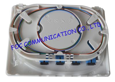 China 4 Port Fiber Optic Termination Box Wall Mounted SC Adapter 150x110x30mm for sale
