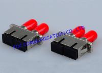 China SC ST Duplex Metal Fiber Optic Adapter Low Insertion Loss 0.2dB for FTTH FTTx for sale