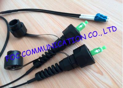China SC Fiber Optic Patch Cord 5m Outdoor Armored Cable with ODVA Connectors IP68 for sale