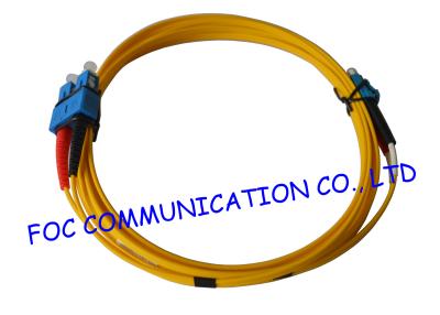 China SC To LC G.652D SM Duplex Fiber Optic Patch Cables Indoor Type With LSZH Jacket for sale