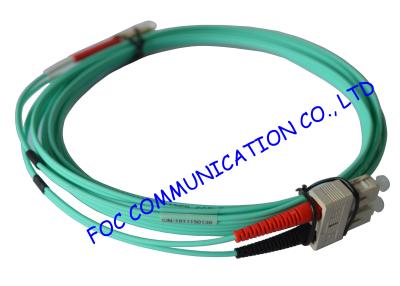 China 10Gb OM3 LSZH LC to SC Single Mode Fiber Patch Cable 9/125um Duplex for sale