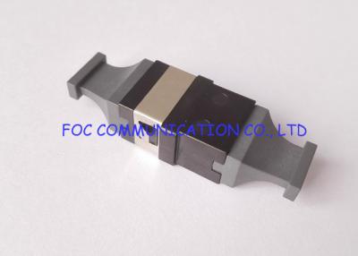 China Black Plastic MTP MPO Multi Fiber Optic Adapter Key-up to Key-up 0.2dB Insertion Loss for sale