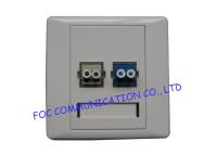 China Flame Retardant Fiber Optic Termination Box, Two Passes Mini Surface Mount Wall Outlet for sale