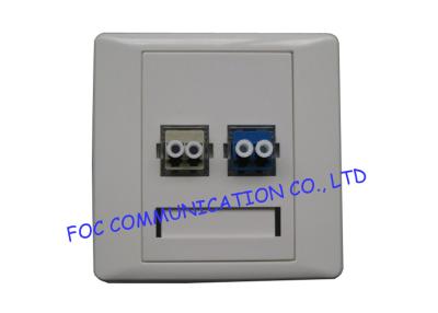 China Flame Retardant Fiber Optic Termination Box, Two Passes Mini Surface Mount Wall Outlet for sale