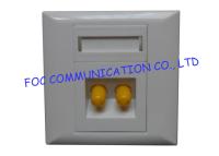 China 2 Port ST Simplex Adapter Preload Fiber Optic Termination Box FTTH Wall Plate Outlet for sale