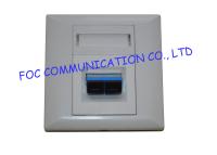 China Wall Mounted 2 Port Fiber Optic Termination Box Outlet SC Duplex Adapter Loaded for sale