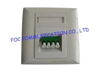 China Fiber Optic Termination Box Wall Plate Outlet LC Quad Adapter Loaded For FTTX for sale