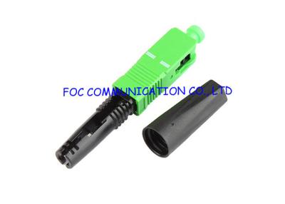 China SC APC Field Assembly Optical Fiber Fast Connector SM Pre Polished 125um 0.3dB for sale