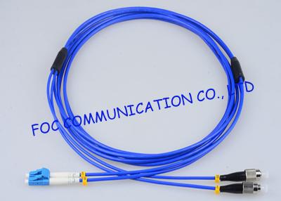 China Armored Fiber Optic Patch Cord LC to FC G.657A Bending Resistance 2m for sale