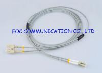 China Zipcord Multimode Fiber Optic Cable SC To LC Optical Patch Cord , ROHS SGS ISO for sale