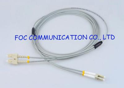 China Zipcord Multimode Fiber Optic Cable SC To LC Optical Patch Cord , ROHS SGS ISO for sale