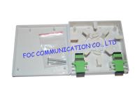China Mini Fiber Optic Termination Box Socket Panel 86x86mm Flame Retardant ABS for sale