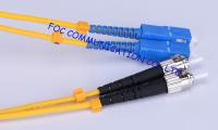 China Indoor Fiber Optic Patch Cord SC to ST G.652D SM Duplex 2mm LSZH Jacket for sale