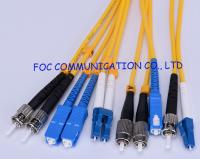 China G.652D Single Mode Fiber Optic Patch Cord 9/125um SC LC FC ST Connectors OFNP for sale