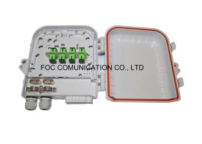 China 12 Core Fiber Optic Termination Box IP65 ABS Plastic for FTTH PLC Splitter 1x8 for sale