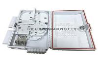 China 12 Core Fiber Optic Distribution Box PP Plastic IP65 Wall Mount FTTH Terminal Box for sale
