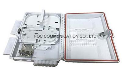 China 12 Core Fiber Optic Distribution Box PP Plastic IP65 Wall Mount FTTH Terminal Box for sale