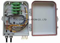 China Wall Mount Fiber Optic Termination Box 16 Core with 1:16 PLC Splitter Steel Tube for sale