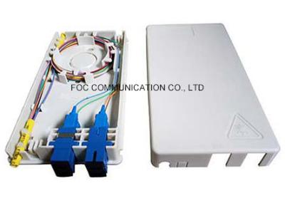 China ABS Plastic Optical Fiber Distribution Cabinet 4 Fiber Indoor Wall Mounted 165x90x24mm for sale