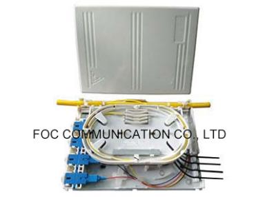 China 4 Port Fiber Optic Termination Box SC Connector Indoor FTTH ABS Plastic 180x130x30mm for sale