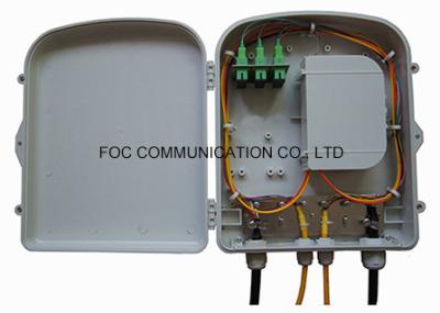 China Pre-Loaded Fiber Optic Termination Box 24 Port Wall Mounted ABS Plastic for FTTH Networks for sale