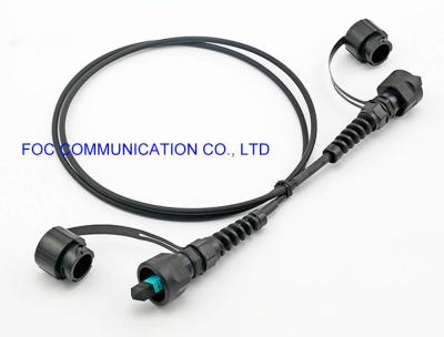 China ODVA MPO to ODVA MPO OM3 Fiber Patch Cord IP67 Waterproof FTTA Outdoor 12 Core for sale