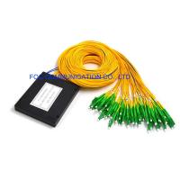 China 2x64 ABS Fiber PLC Splitter LC APC 1260-1650nm FTTC for Passive Optical Networks for sale