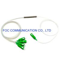 China Mini Tube 1x4 PLC Splitter G.657A PVC SC APC Low PDL 1260-1650nm for sale