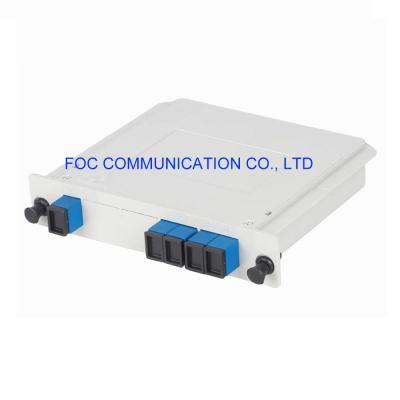 China 1x4 Low PDL PLC Fiber Cassette SC UPC 1260nm High Uniformity Passive Optical Splitter for sale