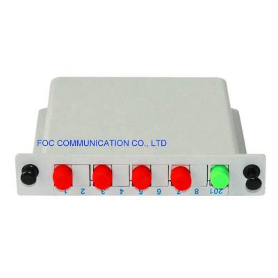 China 1x4 FC UPC Fiber PLC Splitter Cassette 1260-1650nm Low Insertion Loss for sale