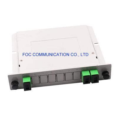 China SC APC 1x2 PLC Splitter 650nm Rack Mountable for PON CATV Networks for sale