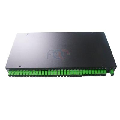 China 1650nm 1x32 PLC Fiber Optic Splitter Rack Mount LSZH Jacket 19 1U for sale